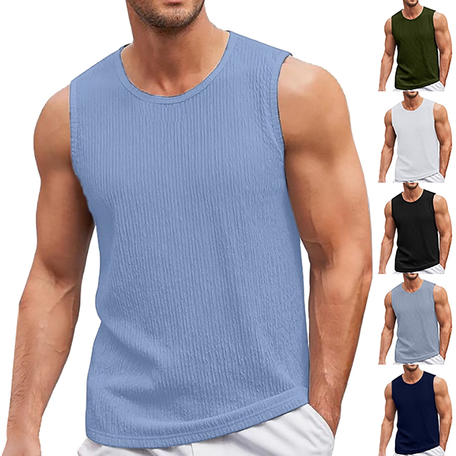 ZestMode 2 Pack Mens Tank Tops Pack,Sleeveless Muscle T Shirts for ...