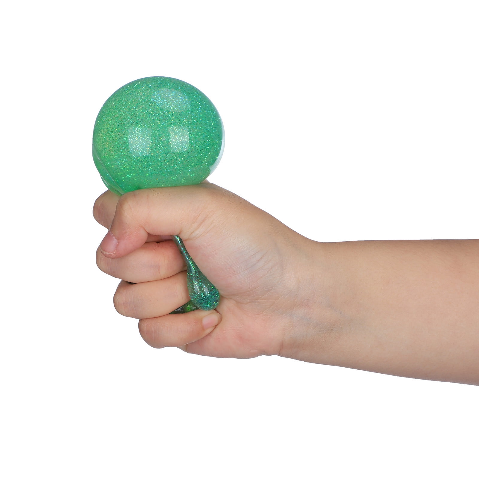 ZestMode 2Pcs Green Gel/Glitter Stress Balls for Adults, Non-Toxical ...