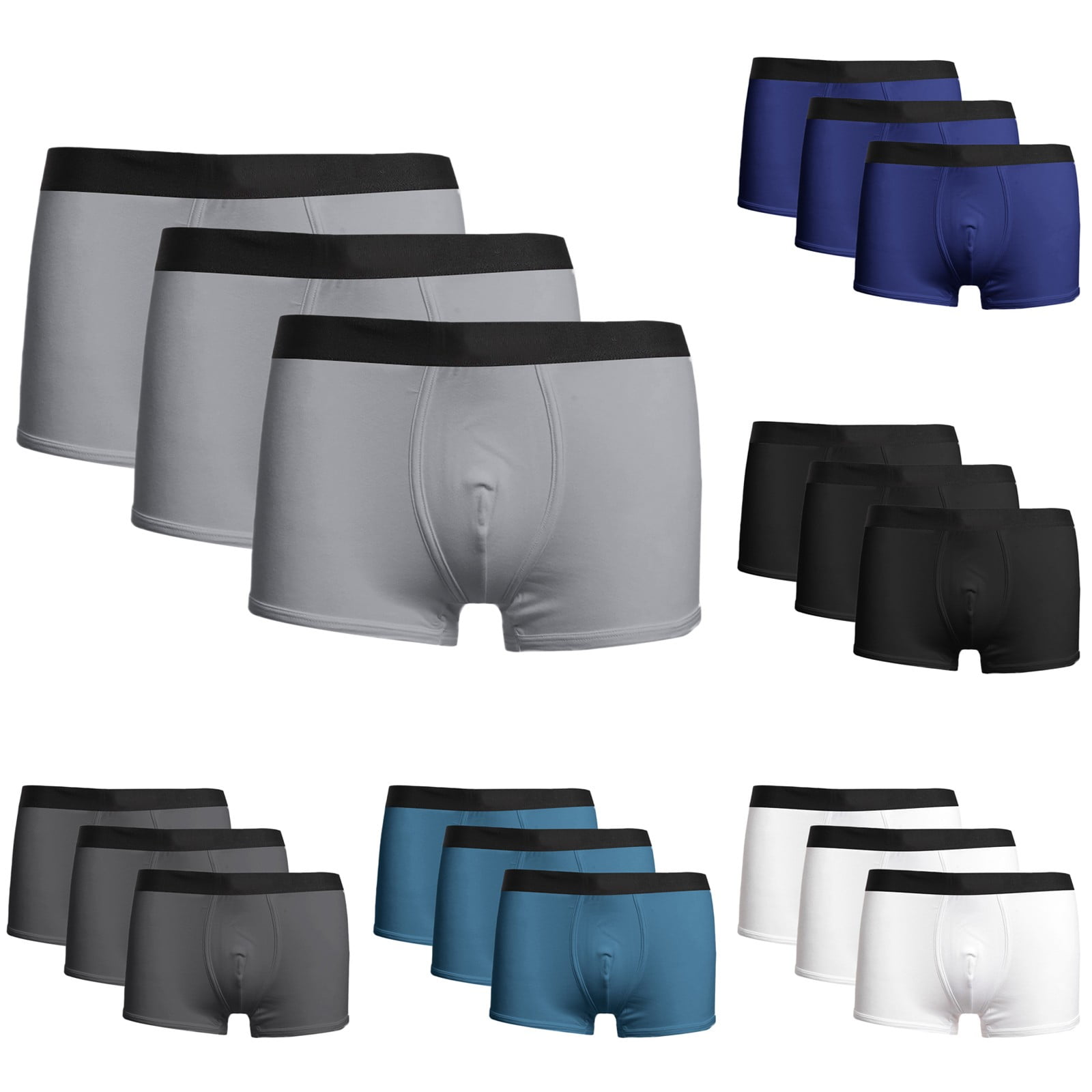 ZestMode 3 Pack Men's Underwear Pack Boxer Briefs,Cotton Stretch Boxers ...