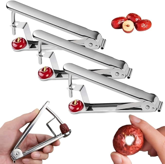 ZestMode 3Pcs Cherry Pitter Stainless Steel Cherry Remover Cherry ...
