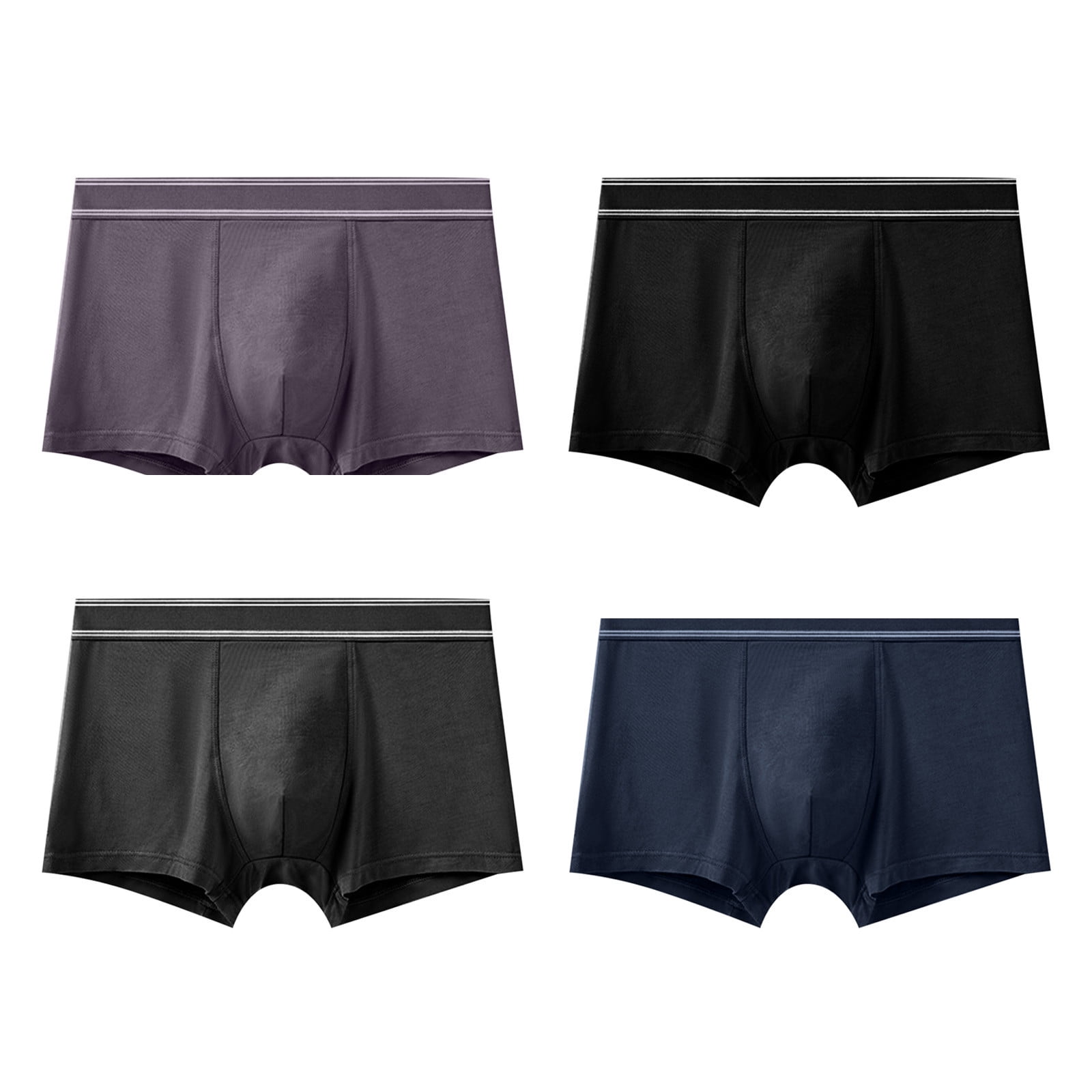 ZestMode 4 Pack Men's Underwear Trunks Support Balls Pouch Enhancing ...