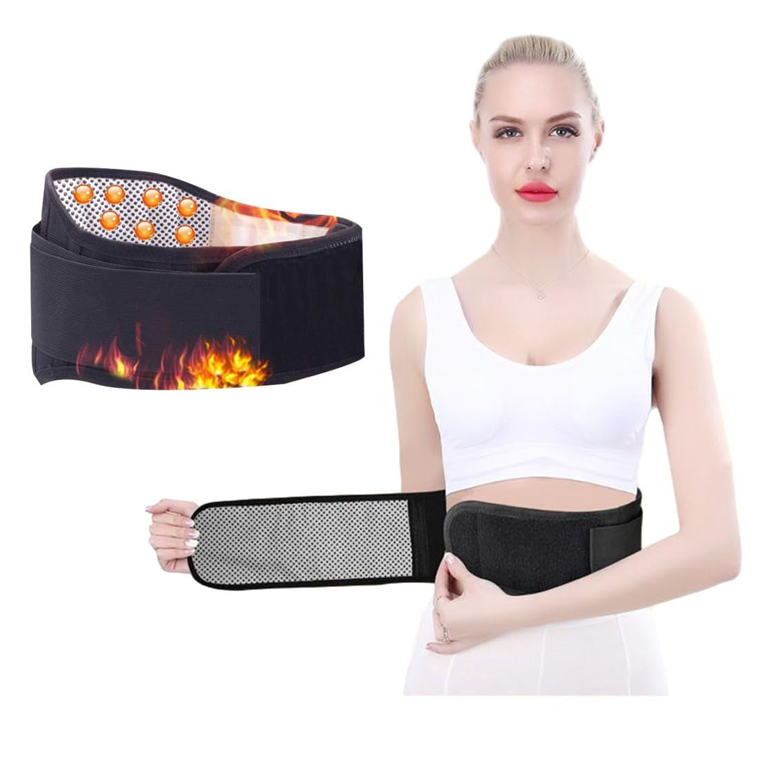 ZestMode Heating Pad Wraps Massage for Back and Stomach - Belt Massager ...