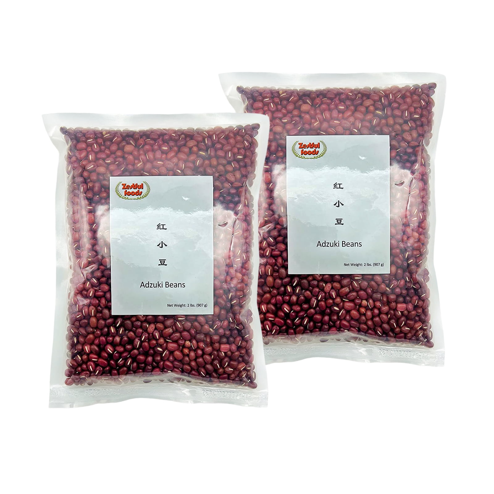 Zestful foods 4 Lbs Red Adzuki Beans, Non-GMO,Sproutable,and Vegan, Chinese Red Beans 2 Packs ...