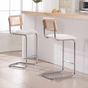 Linon Rae Backless Wood Counter Stool, 24" Seat Height, Brown Finish ...