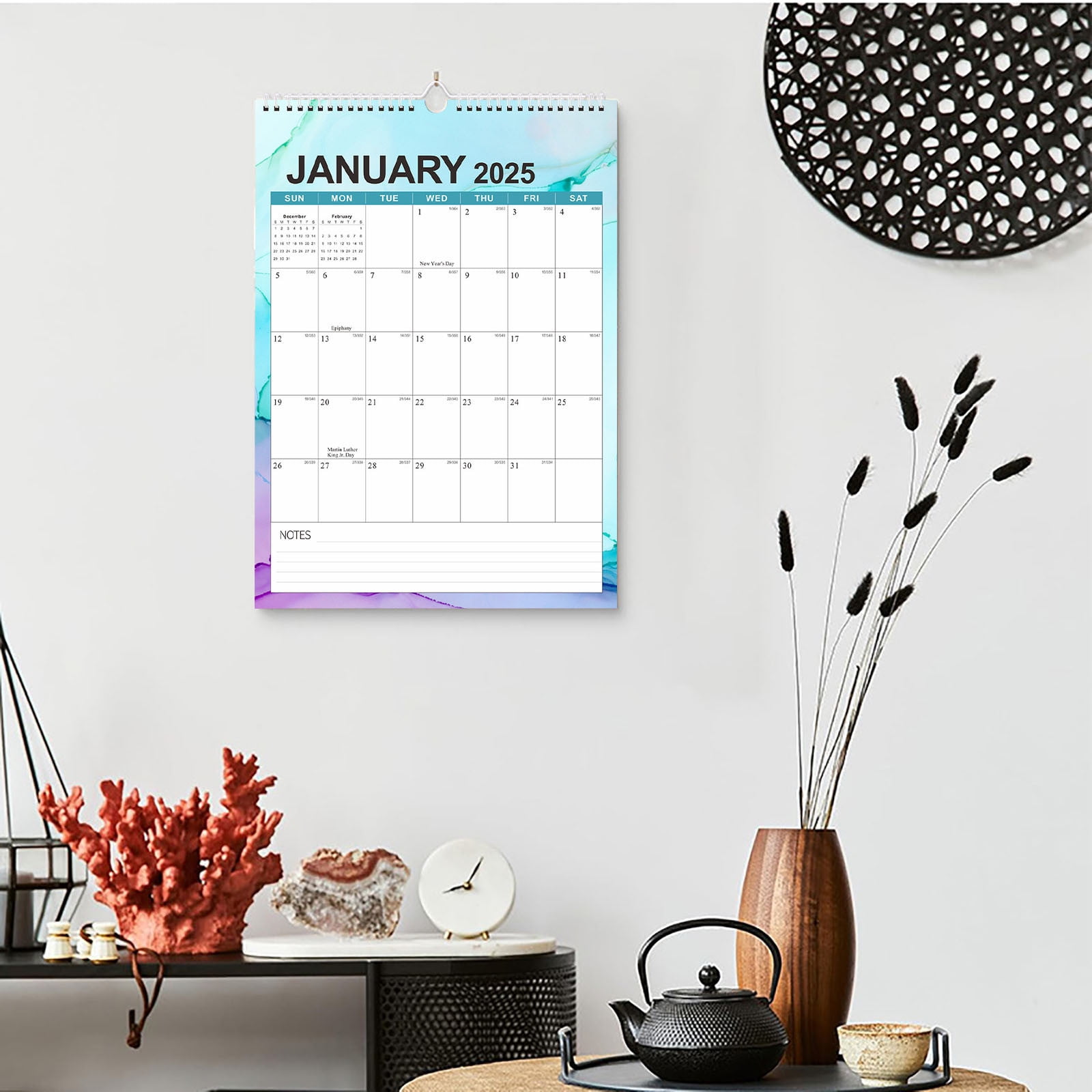 ZestqaQ 18-Month Desktop Calendar, 2025 Wall Calendar, Simplified Daily ...