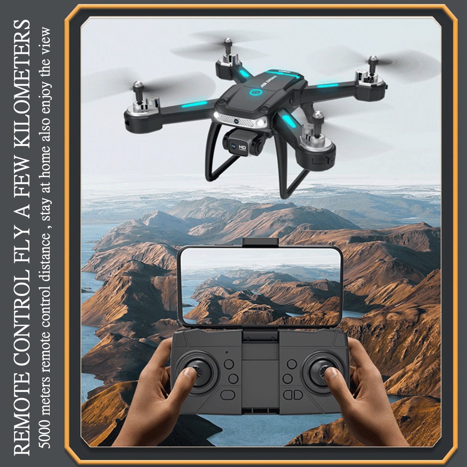 ZestqaQ Drone with HD FPV Camera, Remote Control, Altitude Hold, Headless Mode, Speed Adjustment ...