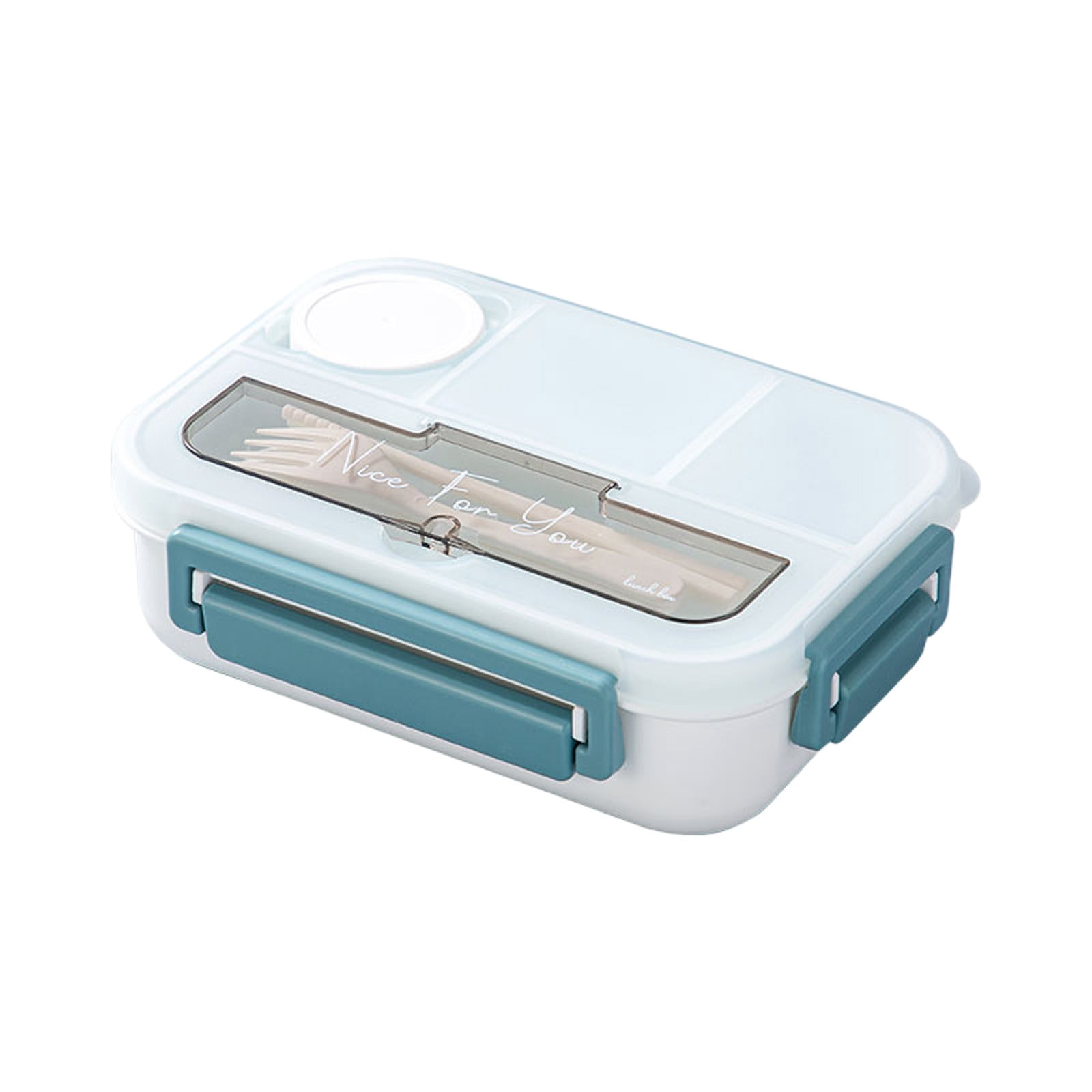 ZestqaQ LeakProof Lunch Box, 4 Compartment Bento Box, Microwave Safe ...