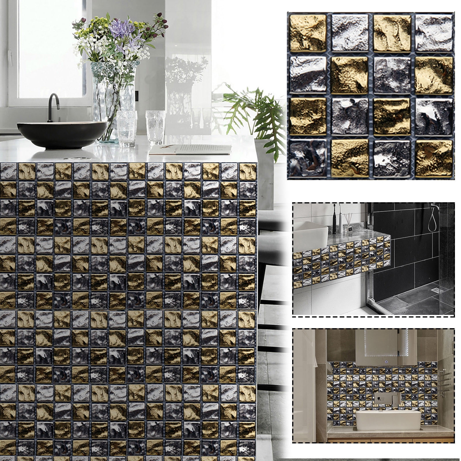 ZestqaQ Peel and Stick Tile Stickers, DIY Wall and Floor Decor, Gel ...