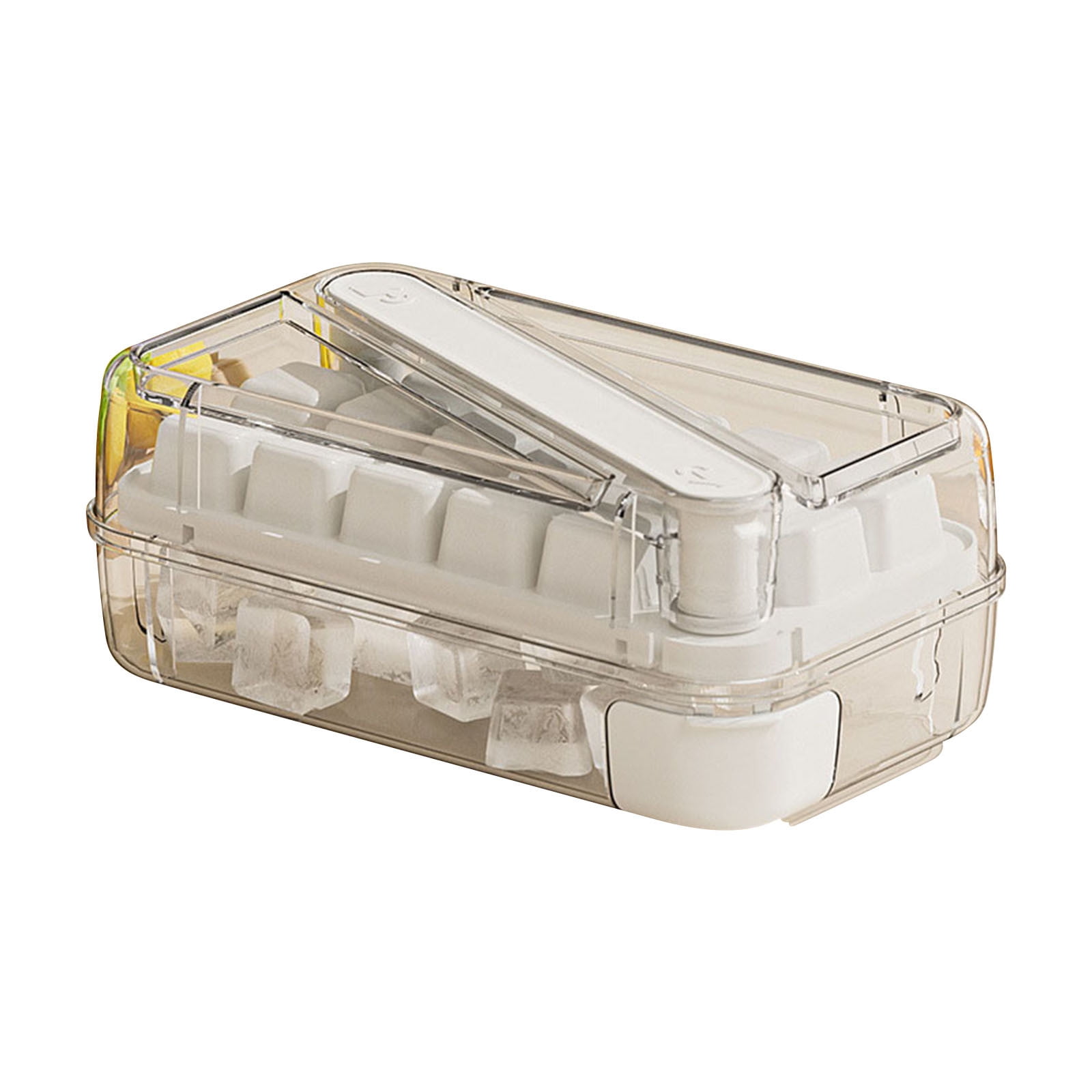 ZestqaQ Press-to-Release Ice Rectangle Tray With Lid - Easy Ice Removal ...