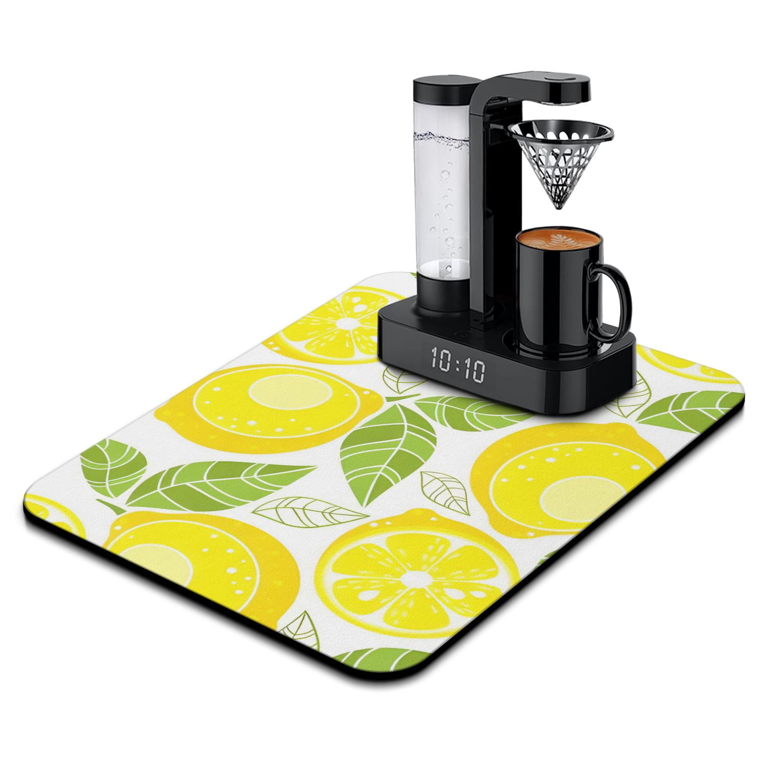 Zesty 18x24 Lemon Dish Drying Mat – Microfiber, Absorbent, Reusable ...