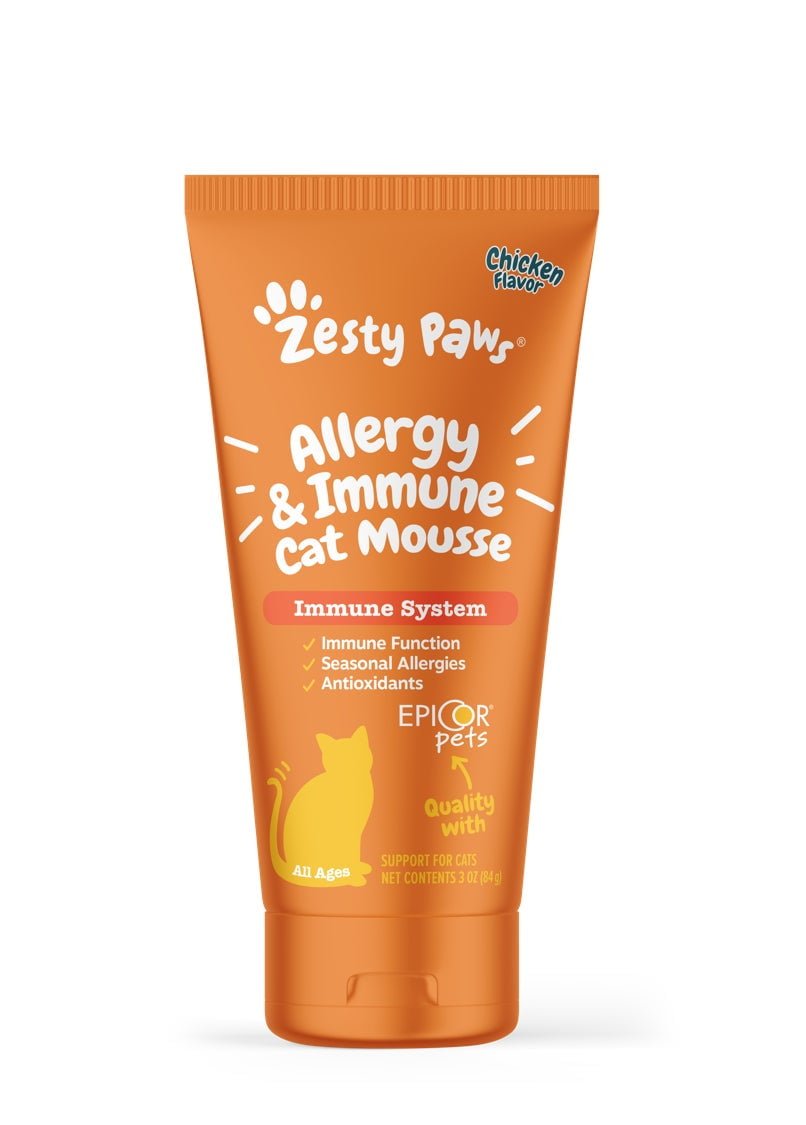 Zesty Paws Allergy & Immune Cat Mousse, for Seasonal Allergies & Immune ...