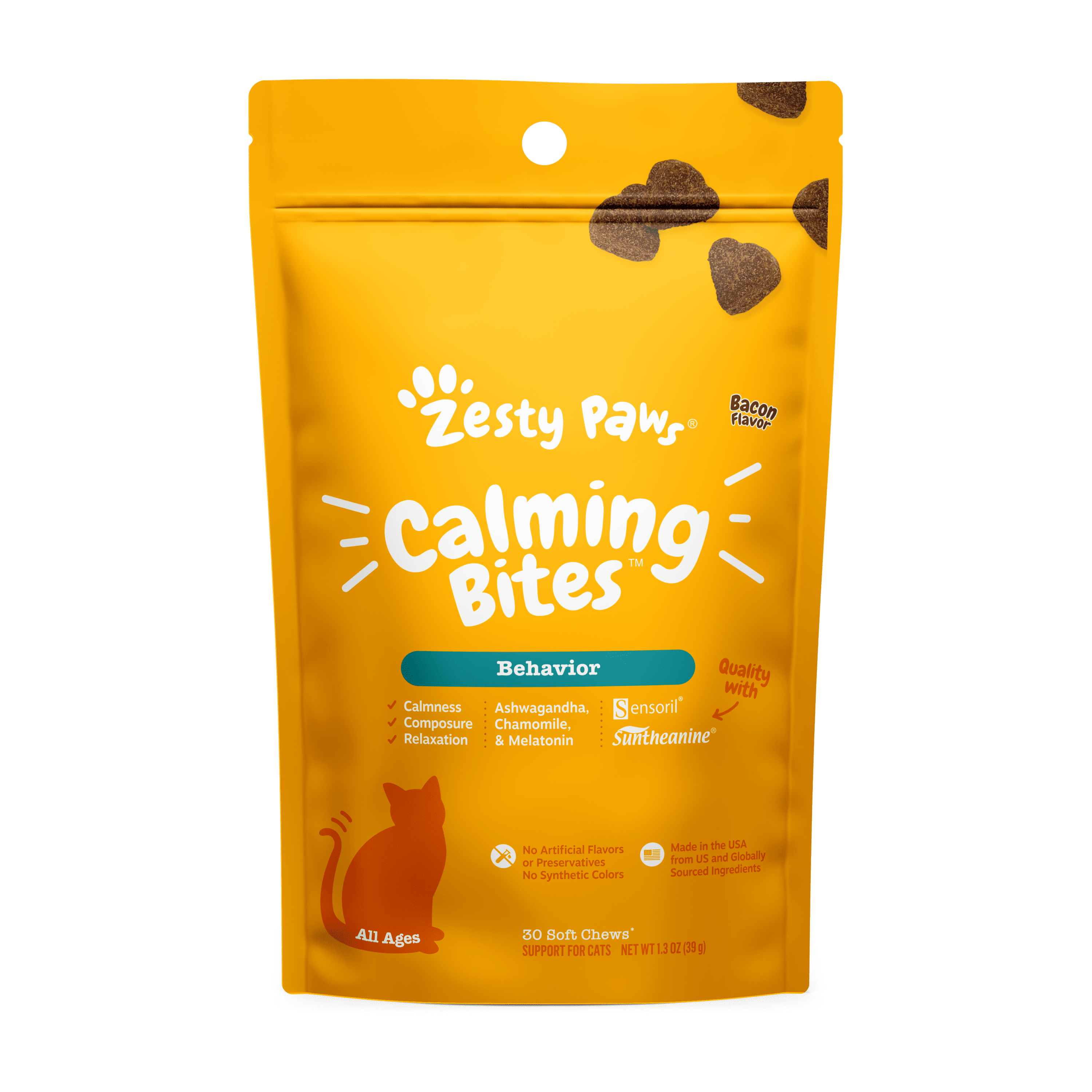 Zesty Paws Calming Bites, Stress & Anxiety Relief Supplement for Cats ...