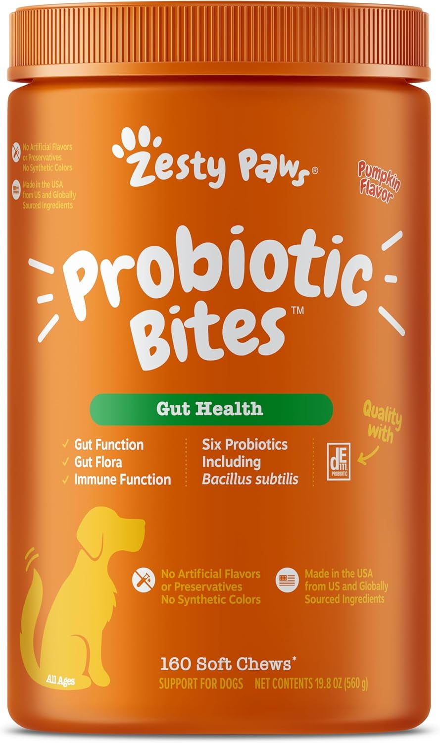 Zesty Paws Probiotic Bites, Pumpkin, 160 Count - Walmart.com