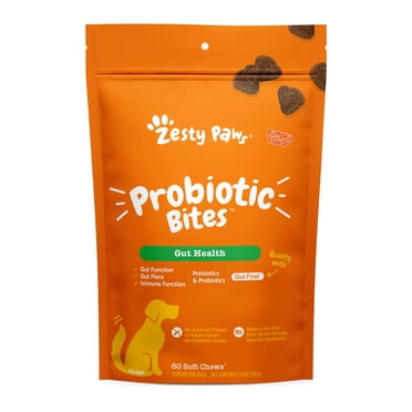 Zesty Paws Probiotic Bites for Dogs - Pumpkin Digestion Support, Gut ...