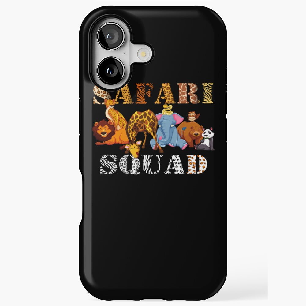 Zesty Safari Squad Jungle Art iPhone Case for iPhone 17 through 11 Pro ...