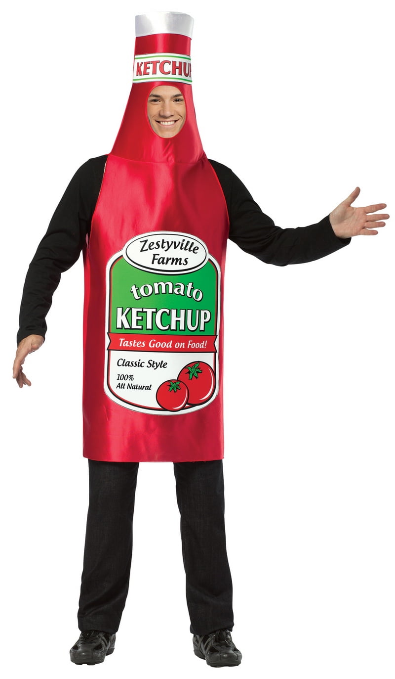 Zestyville Ketchup Mens Adult Halloween Costume One Size 40 46