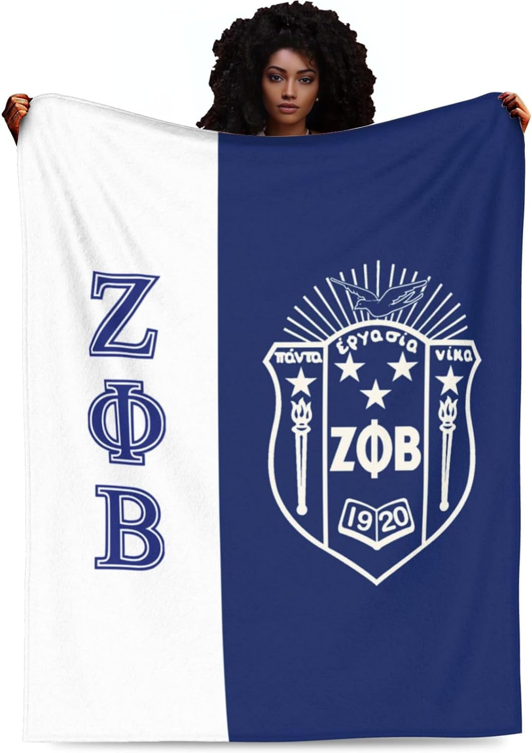Zeta 1920 Flannel Throw Blankets 60"x50" Sorority Woman Super Soft ...