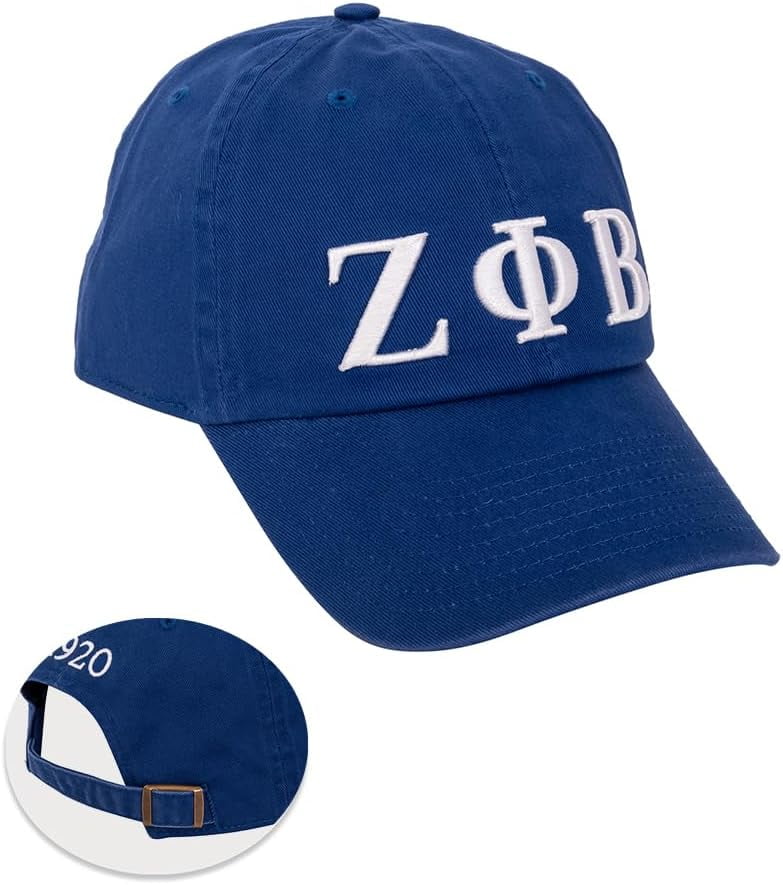 Zeta Phi Beta Baseball Hat Brimmed Embroirderd Cap Adjustable Cloth ...