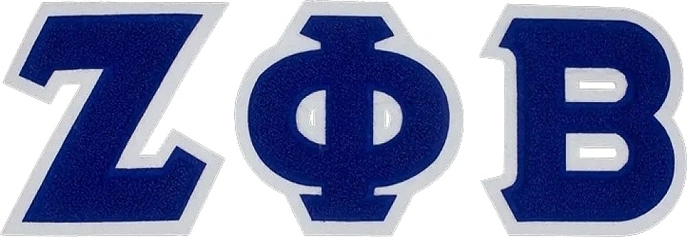 Zeta Phi Beta Chenille Letters Iron-On Patch Set [Blue - 4"T] - Walmart.com