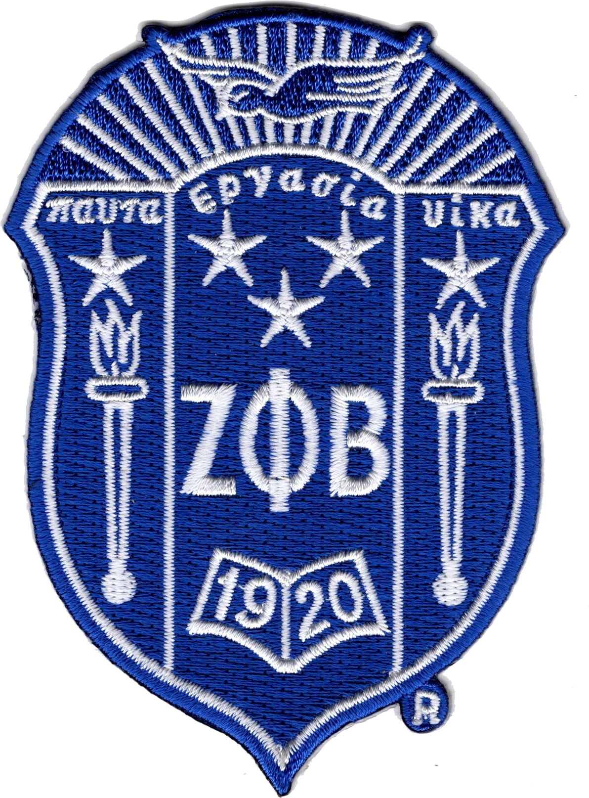Zeta Phi Beta Crest Embroidered Emblem Iron-On Patch [Blue - 4 ...