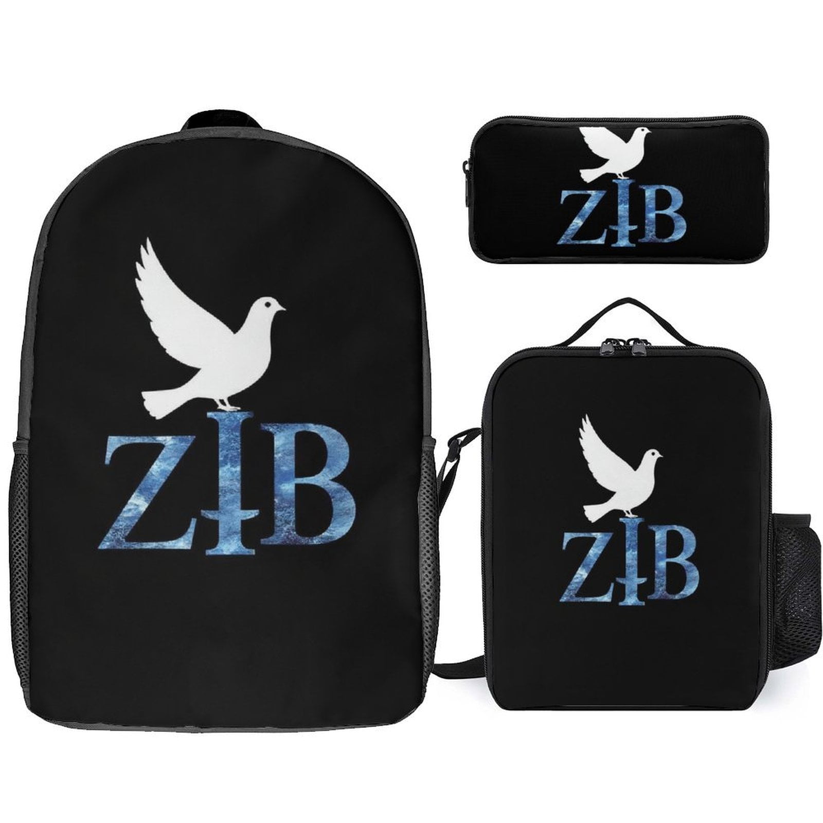 Zeta Phi Beta Emblem-2 3D Printed 3pcs/Set Bags Laptop Daypack Backpack ...