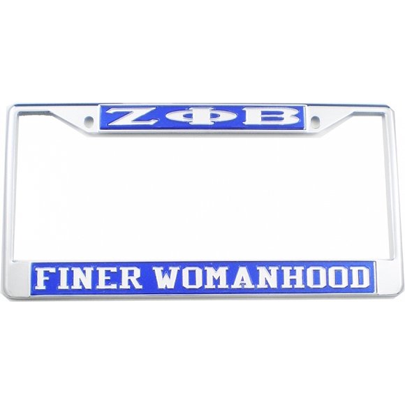 Zeta Phi Beta License Plate