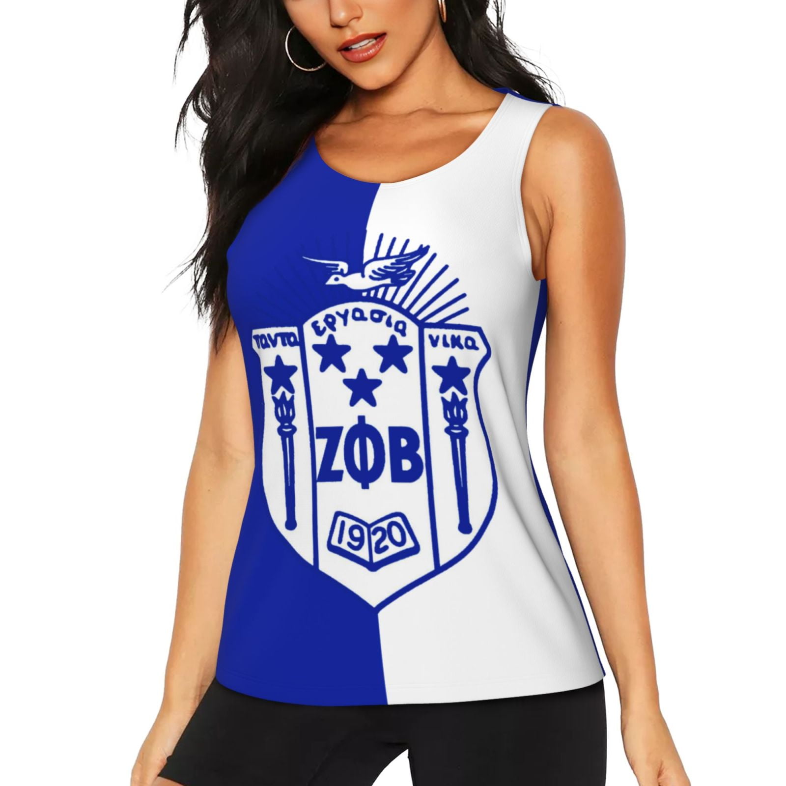 Zeta Phi Beta Workout Tank Top Unisex Funny Double Sided Pattern Design ...
