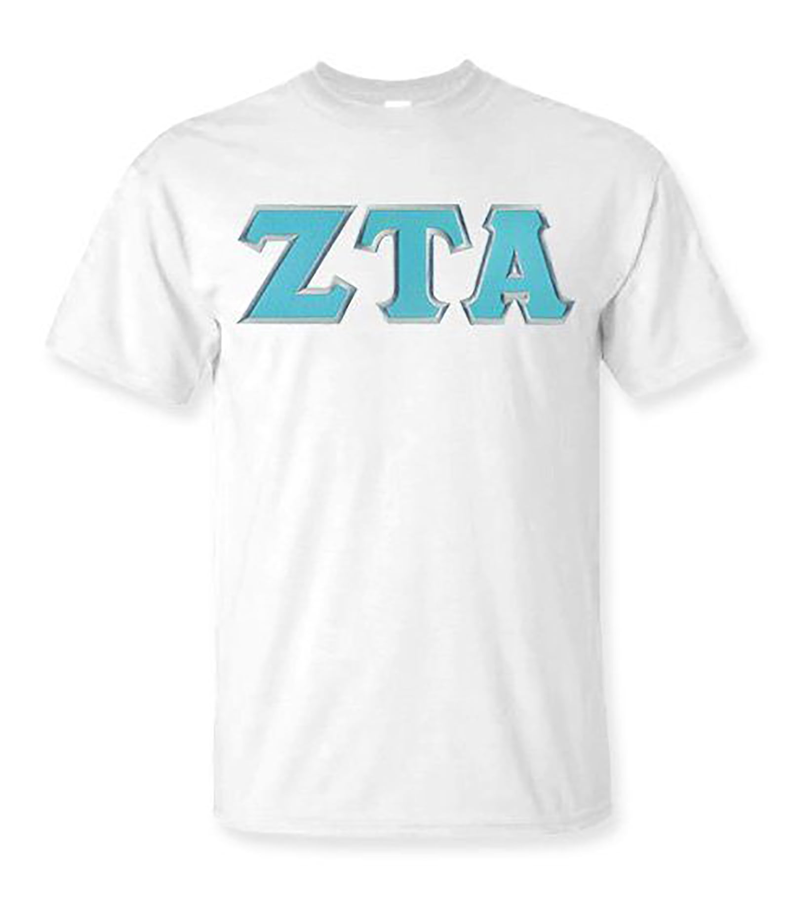Zeta Tau Alpha Lettered Tee Large White - Walmart.com
