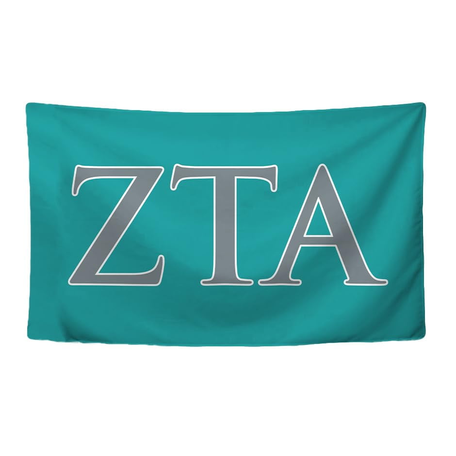 Zeta Tau Alpha Sorority Greek Letters Flag, Two-Color Design - Walmart.com