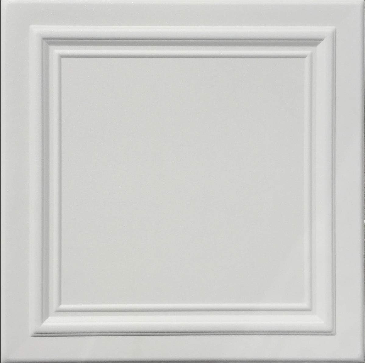 Zeta White (Foam) Ceiling Tile - 40pc Box - Decorative Ceiling Tile ...