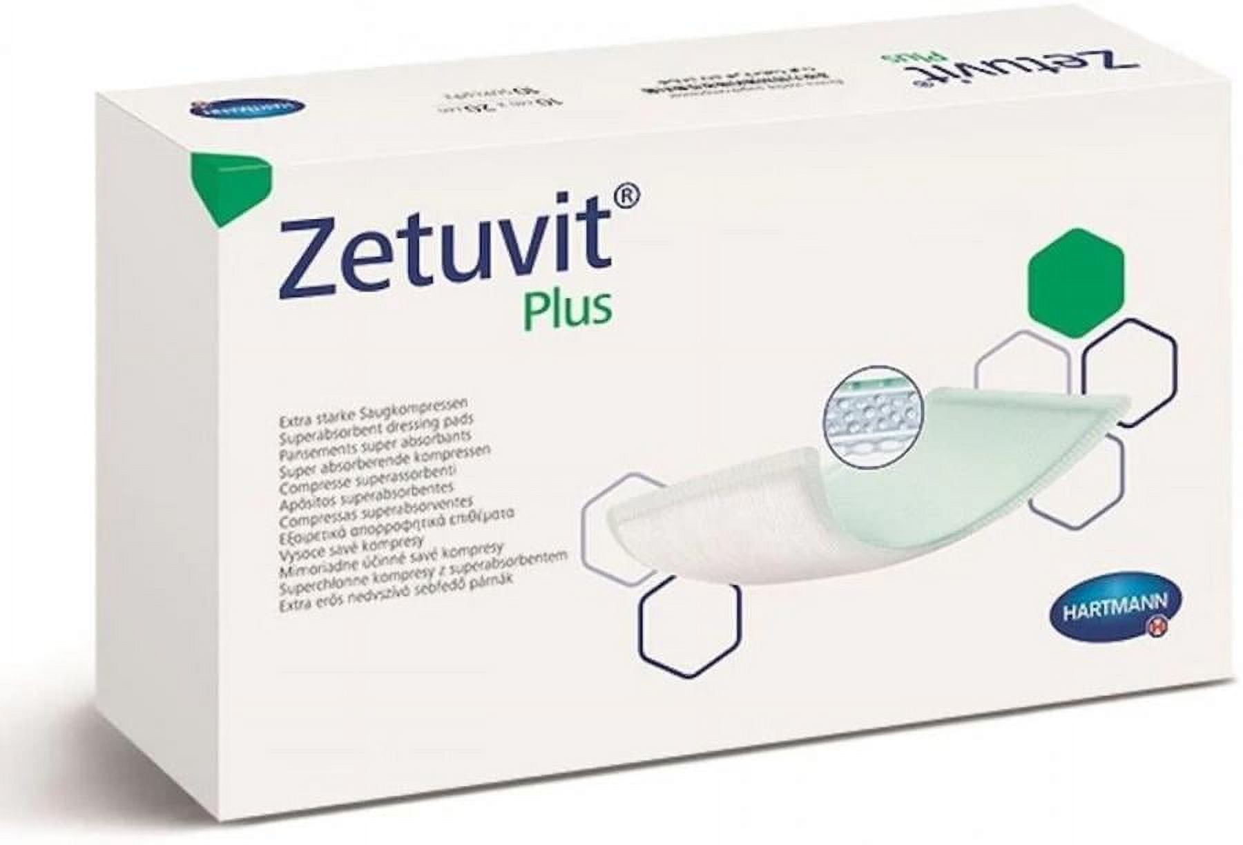 Zetuvit Plus 6x8 Inches Non-Bordered Superabsorbent Dressings, Water Repellent, Sterile, 10 ...