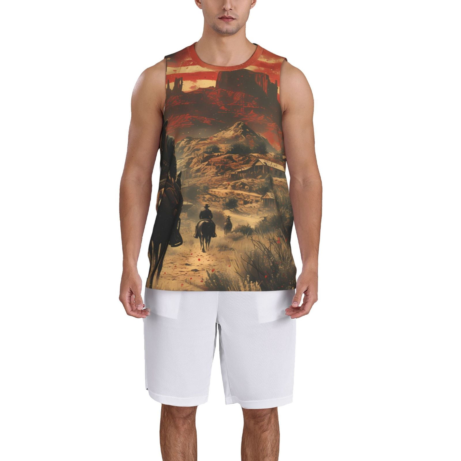 Zeuib 1860s Style American Cowboy Jersey Shirt for Men,Mesh Athletic ...