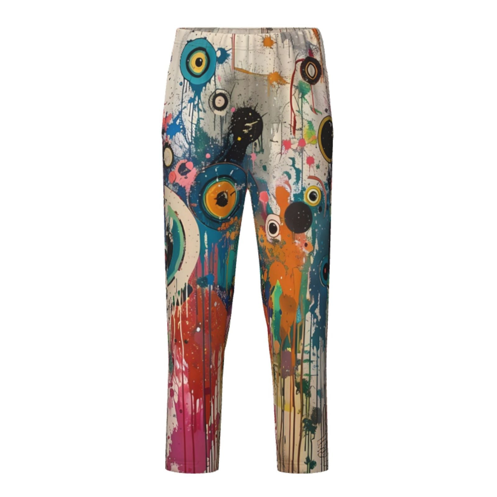 Zeuib Abstract Colorful Dripping Circles Print Pajama Pants for Girls ...