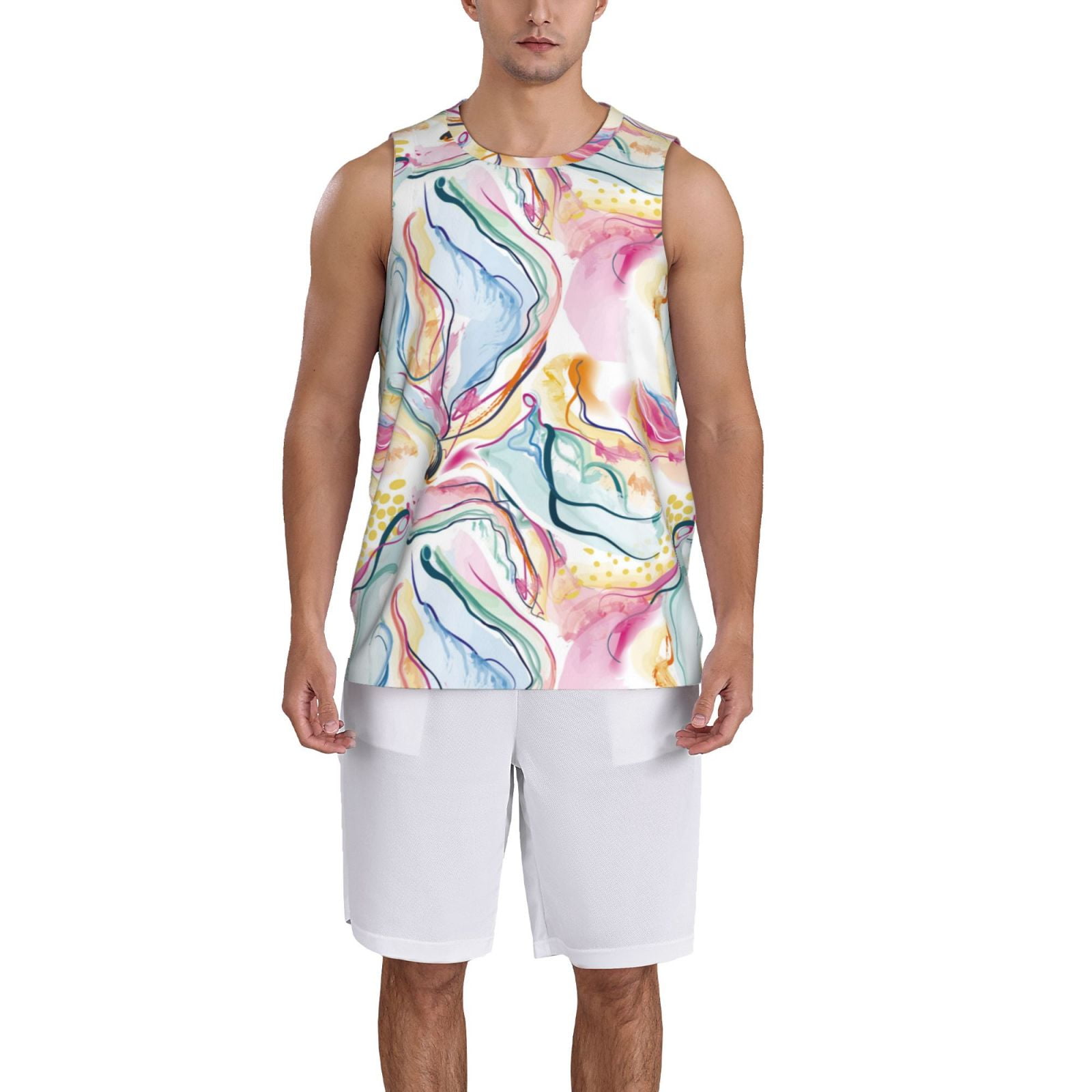 Zeuib Abstract Marble Texture Jersey Shirt for Men,Mesh Athletic ...