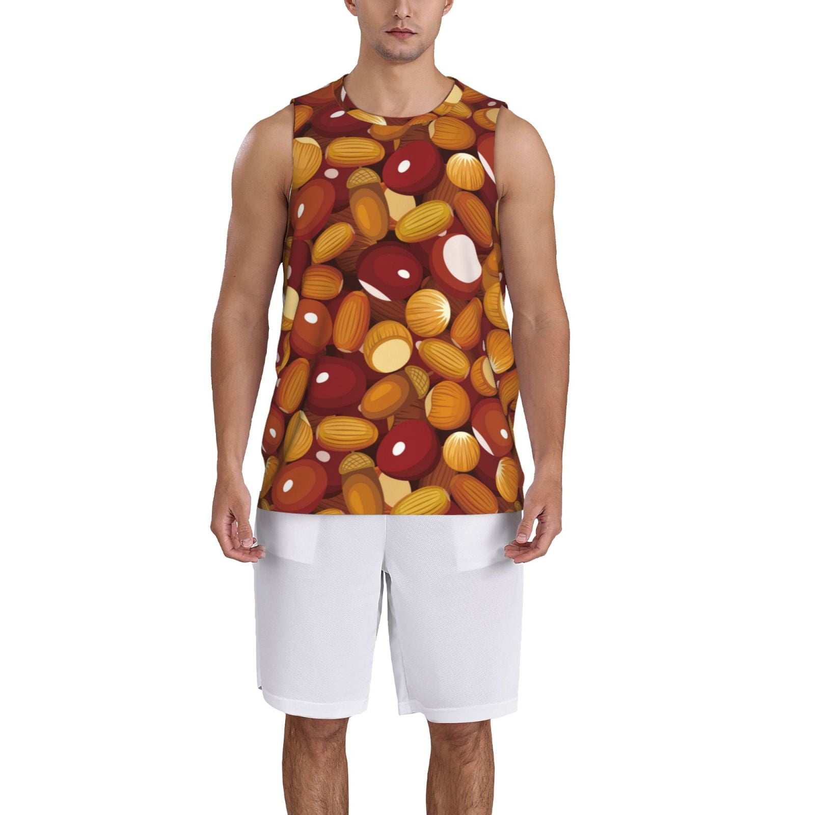 Zeuib Almond Nuts Jersey Shirt for Men,Mesh Athletic Practice Sports ...