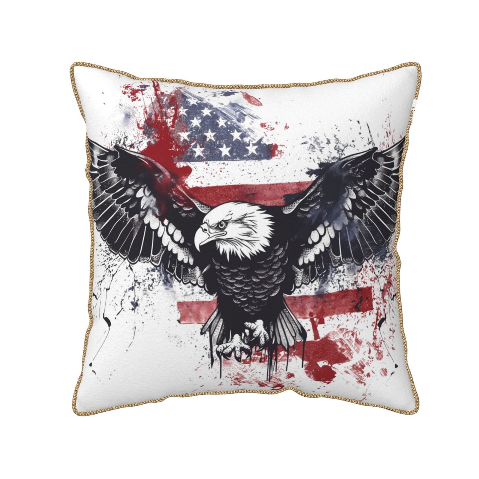 Zeuib American Flag Eagle Art Print Decorative Throw Pillow Covers ...