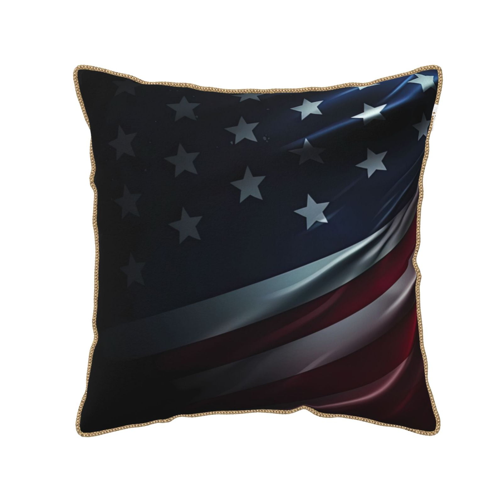 Zeuib American Flag Waving Print Print Decorative Throw Pillow Covers ...