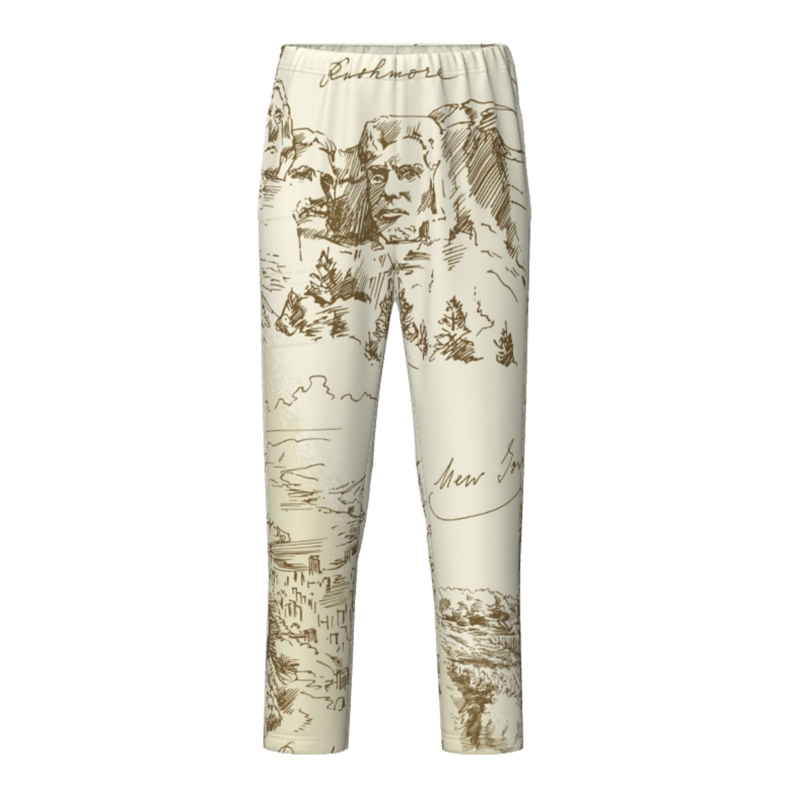Zeuib American Monuments Print Pajama Pants for Girls Boys,PJ Bottoms ...