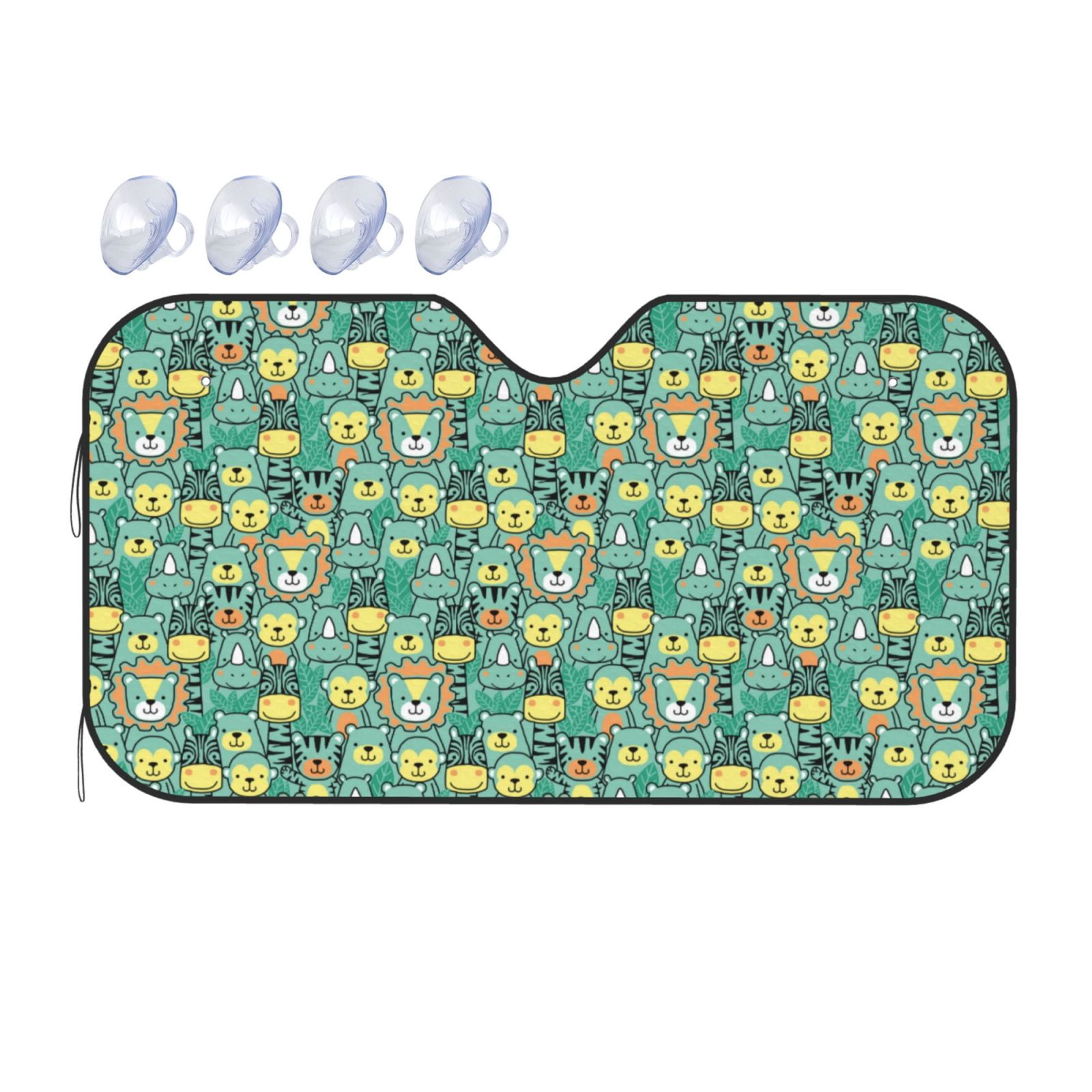 Zeuib Animals with Leaf Premium Car Sunshade: Superior Sun Protection ...