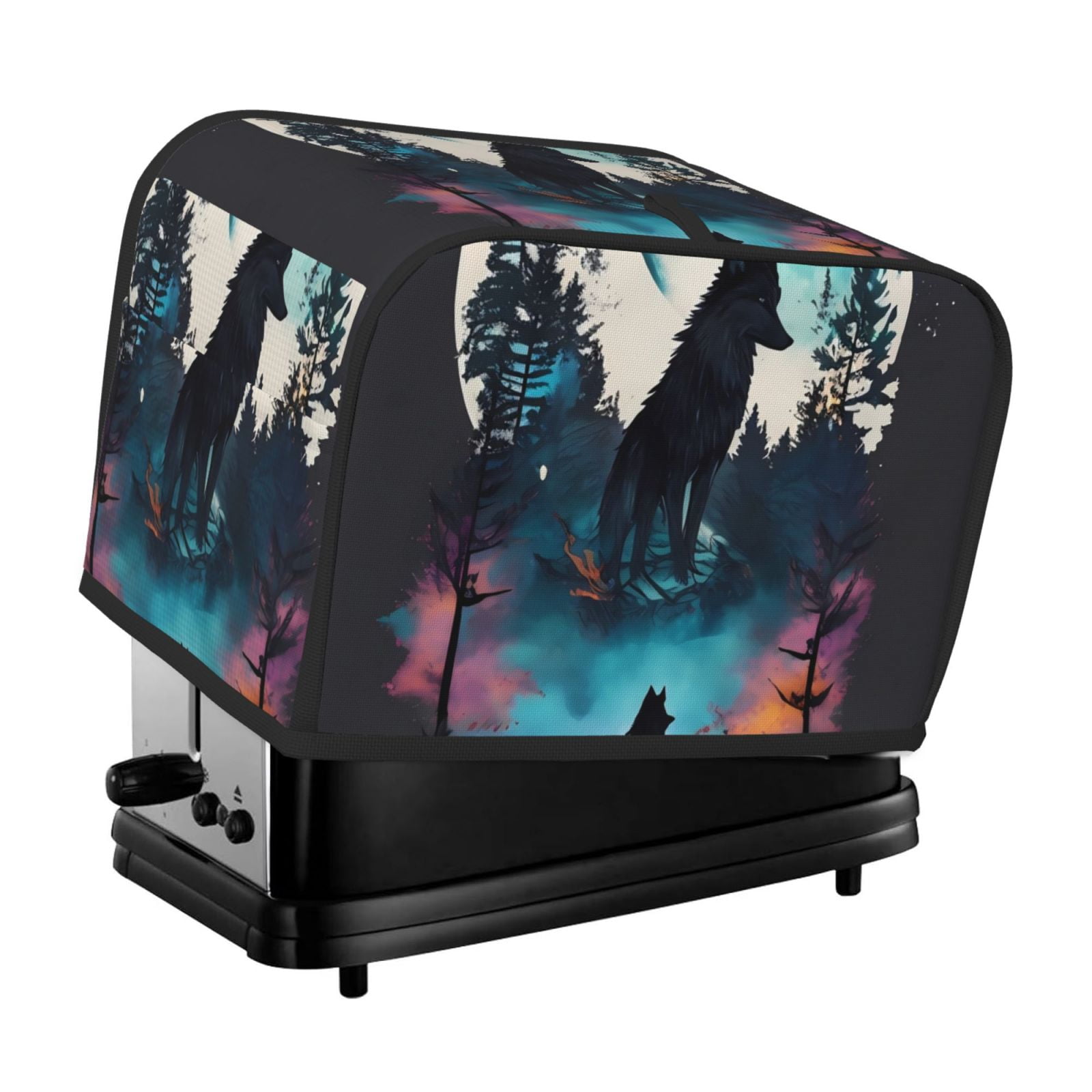 Zeuib Artistic Moon Valley Wolf Four Slice Toaster Dust Cover Appliance ...
