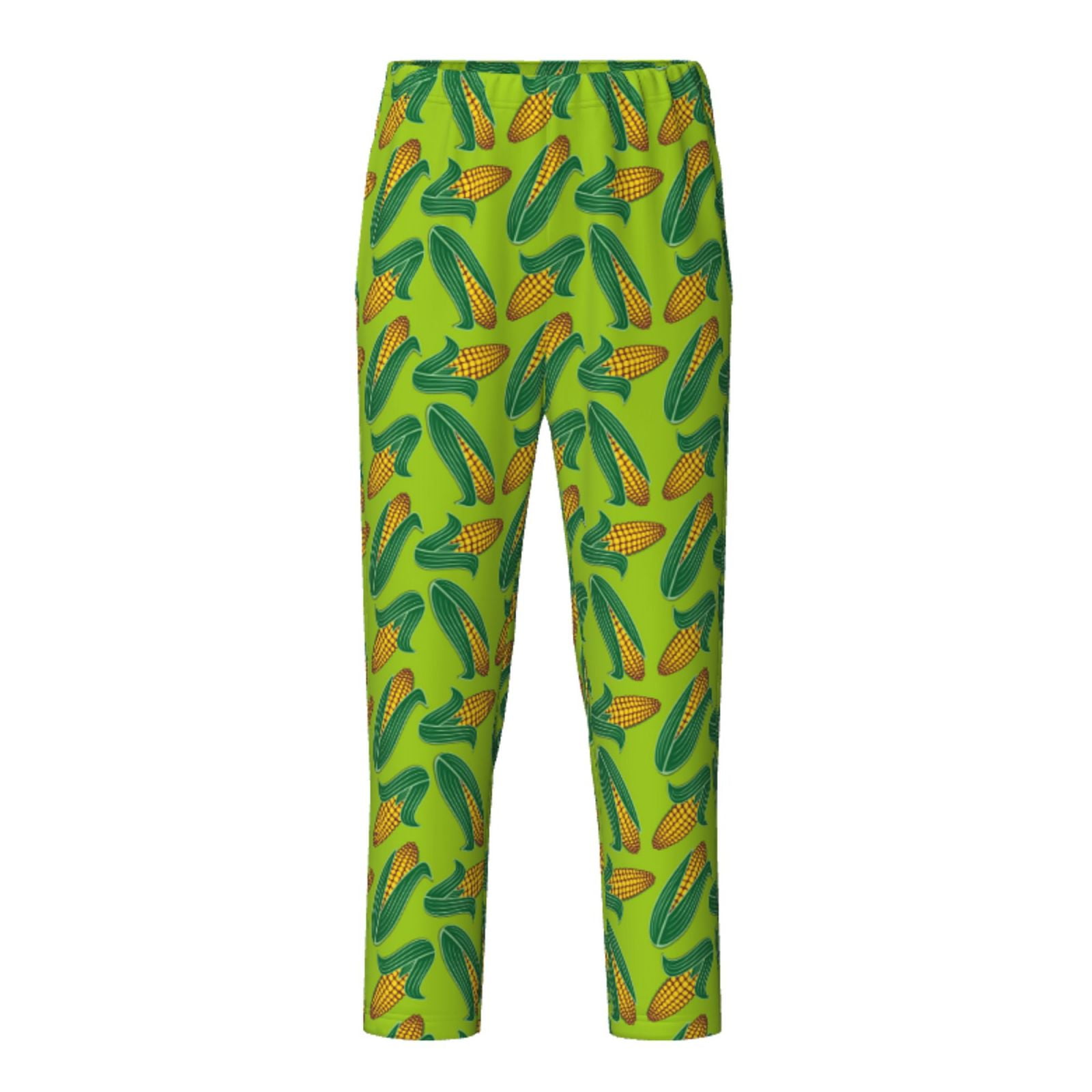 Zeuib Autumn Corn Print Pajama Pants for Girls Boys,PJ Bottoms for Kids ...