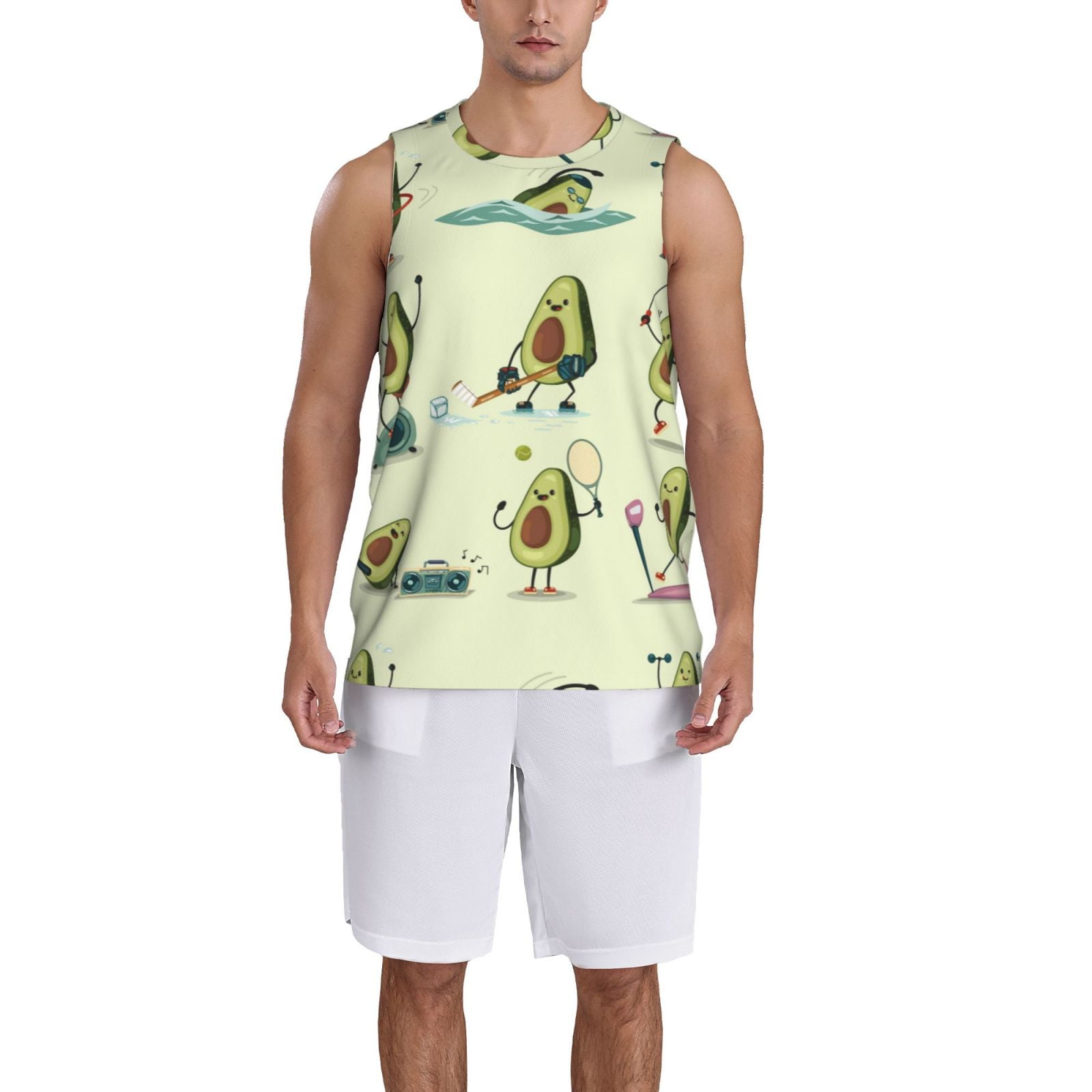 Zeuib Avocado for Exercise Jersey Shirt for Men,Mesh Athletic Practice ...