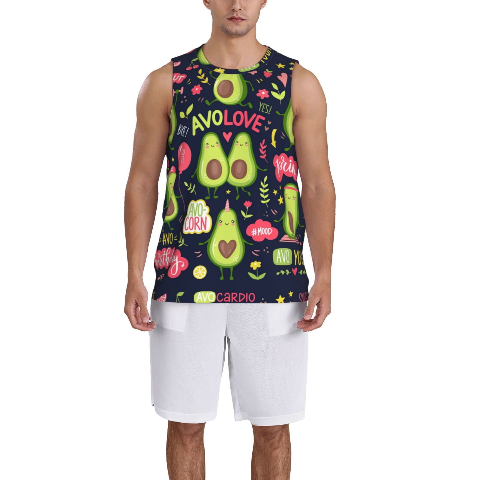 Zeuib Avocado Love Jersey Shirt for Men,Mesh Athletic Practice Sports ...