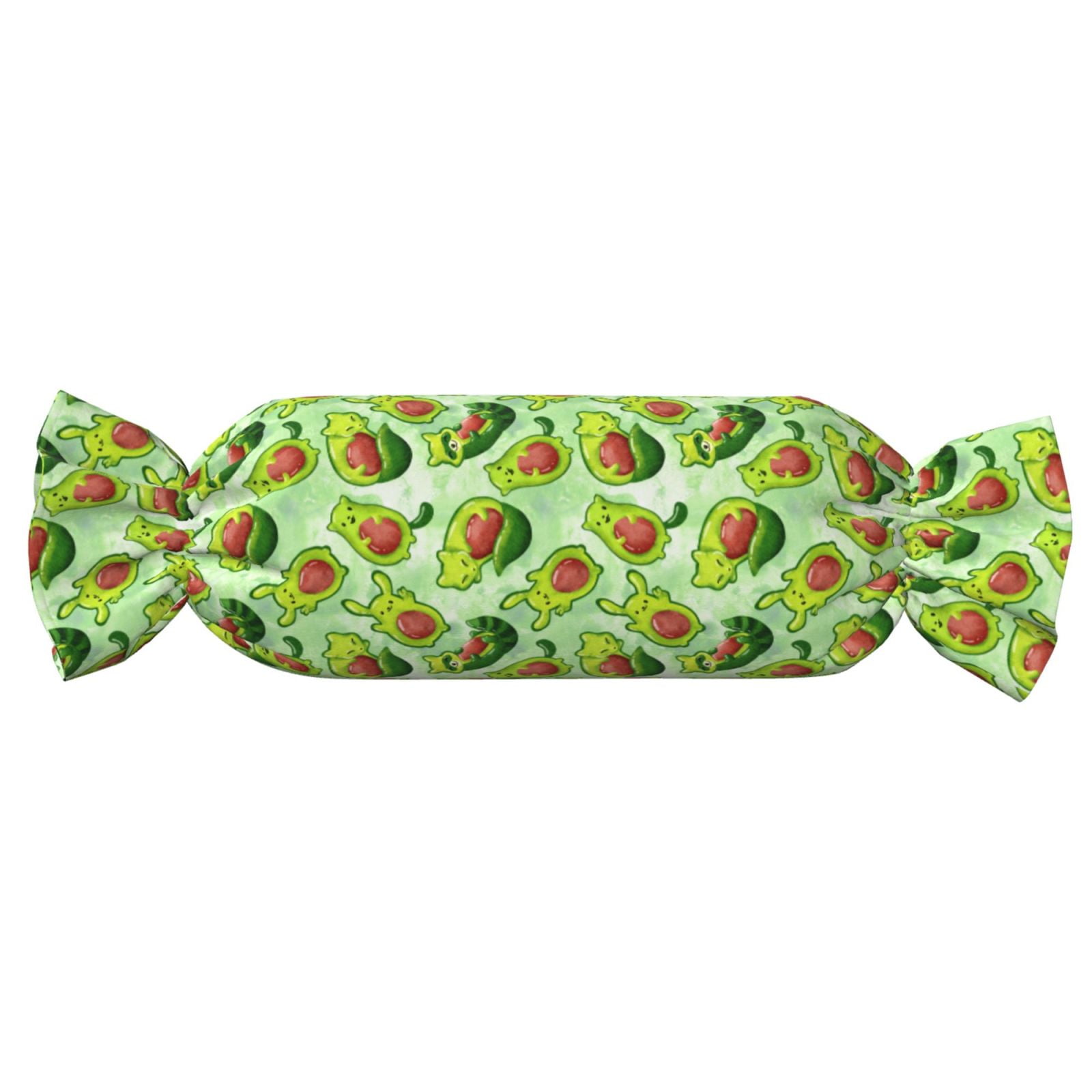 Zeuib Avocado color cute animals Print Candy Cylindrical Pillow,Neck ...