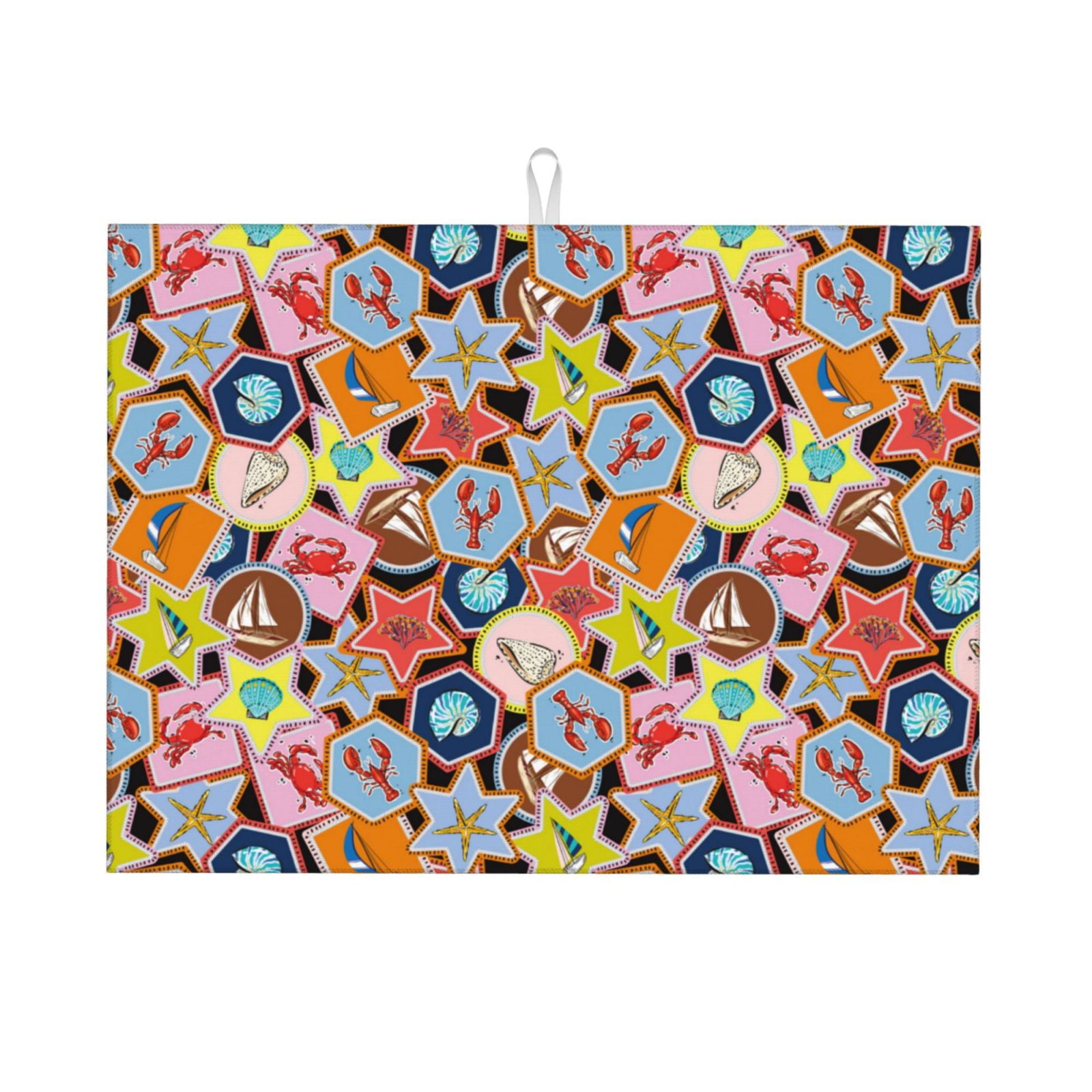 Zeuib Beach Life Dish Drainer Kitchen Counter, Kitchen Drying Mat,Heat ...