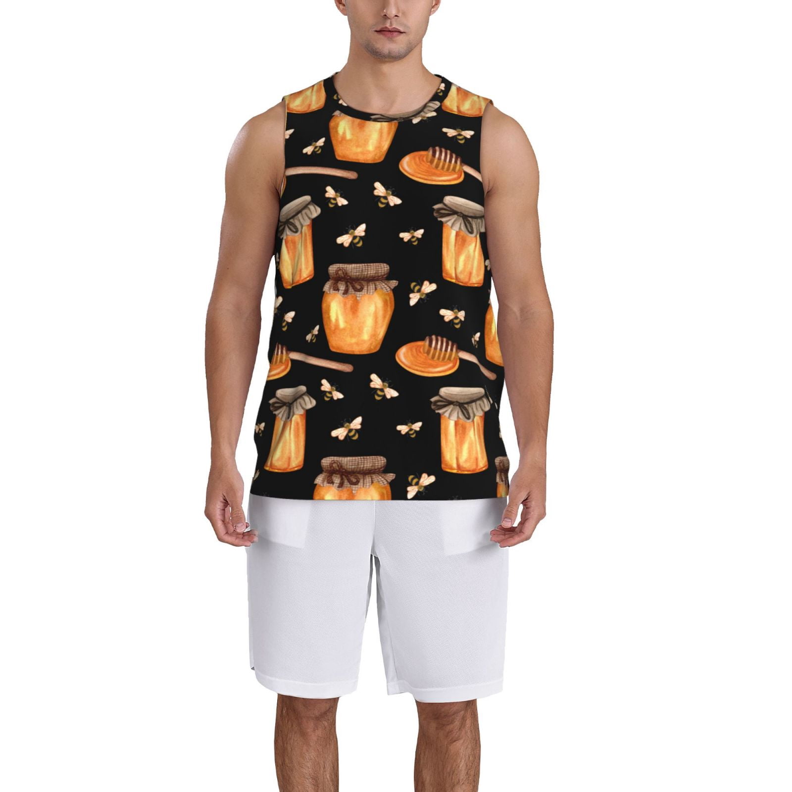 Zeuib Bee and Honey Jersey Shirt for Men,Mesh Athletic Practice Sports ...