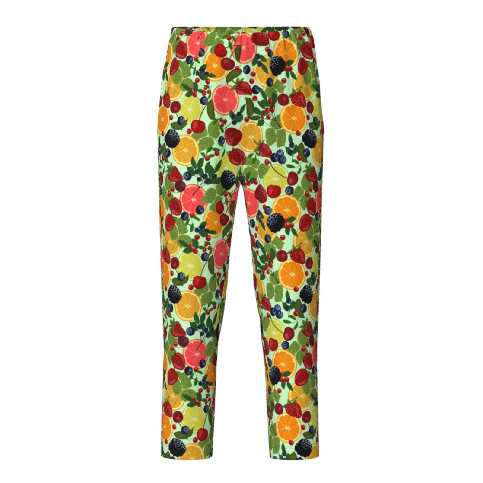 Zeuib Berries And Citrus Print Pajama Pants for Girls Boys,PJ Bottoms ...