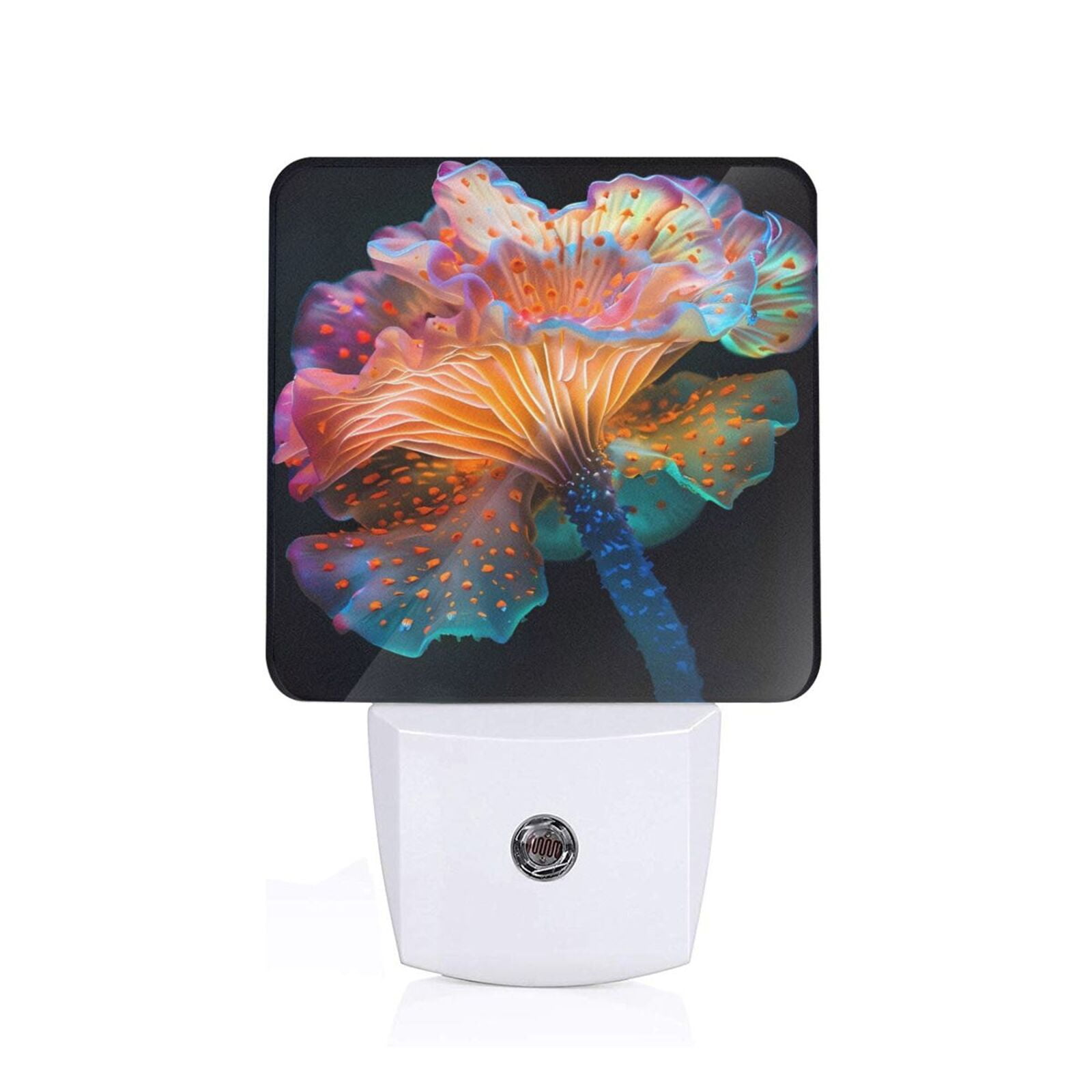 Zeuib Bioluminescent Underwater Flower LED Night Light,Plug in Night ...