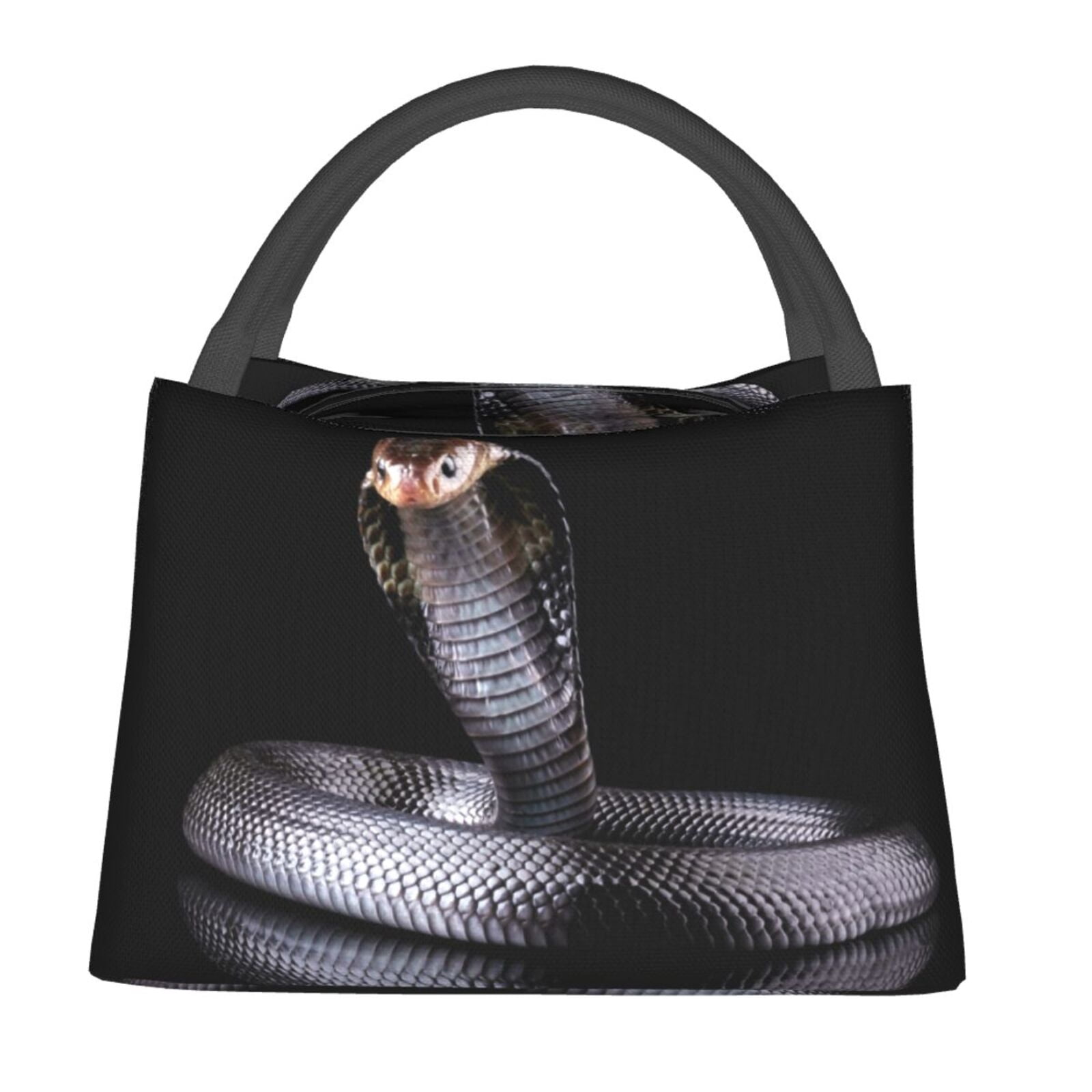Zeuib Black Cobra Snake Lunch Bag,Collapsible Cooler Bag Insulated ...