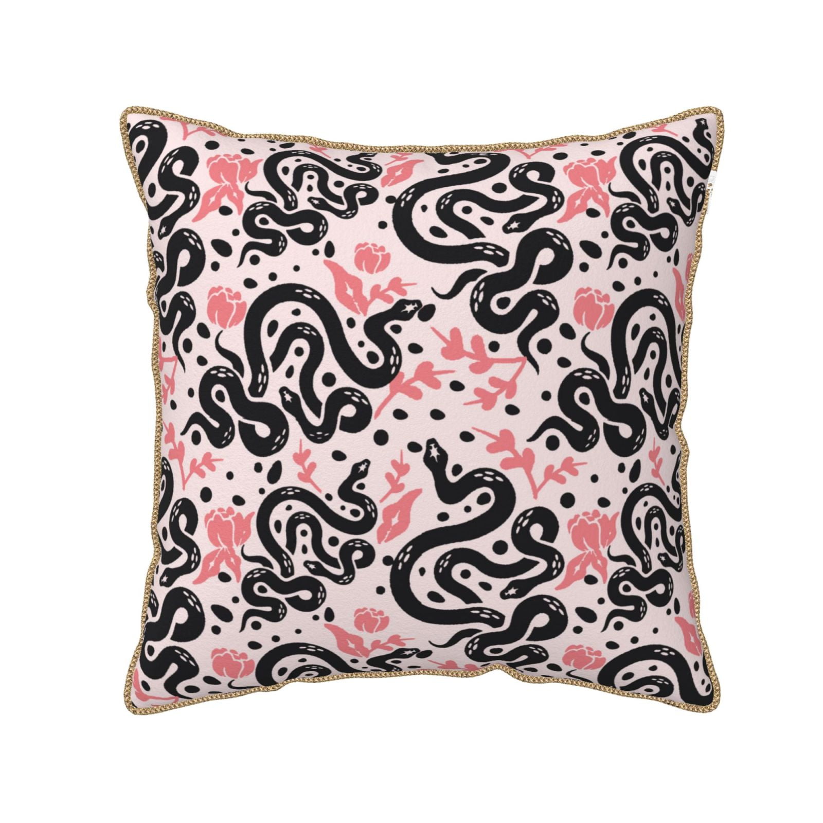 Zeuib Black Snake Print Decorative Throw Pillow Covers,Cushion Covers Cases,Velvet Throw Pillow ...